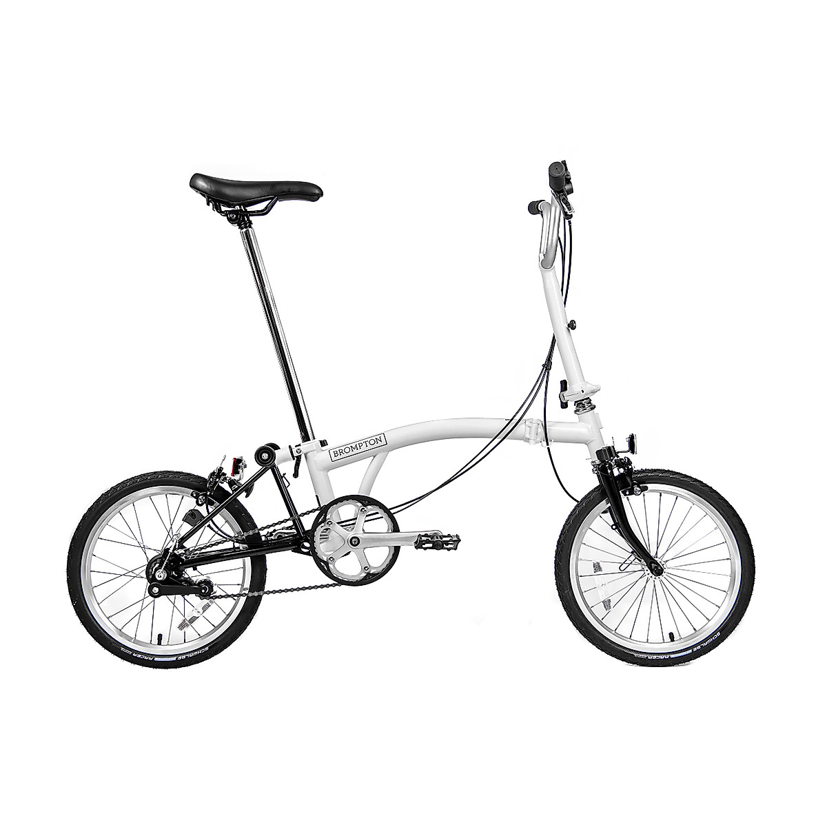 Brompton A Line 3 Speed Folding Bike (White)