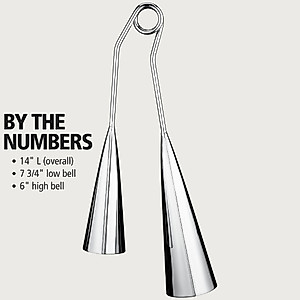 Meinl Percussion STBAG2-CH Tonally Matched Chrome Finish Steel Handheld A-Go-Go Bells, Large