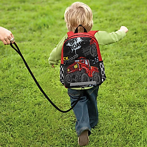 Kids Backpack,Cool Monster Truck Car Lightweight Preschool Backpack for Toddlers Boys Girls with Chest clip One Size