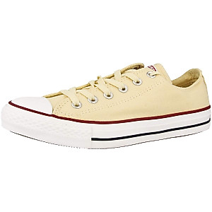 Converse Unisex Chuck Taylor All Star Low Top Natural Sneaker, Natural White, Men's 6.5/ Women's 8.5 Medium