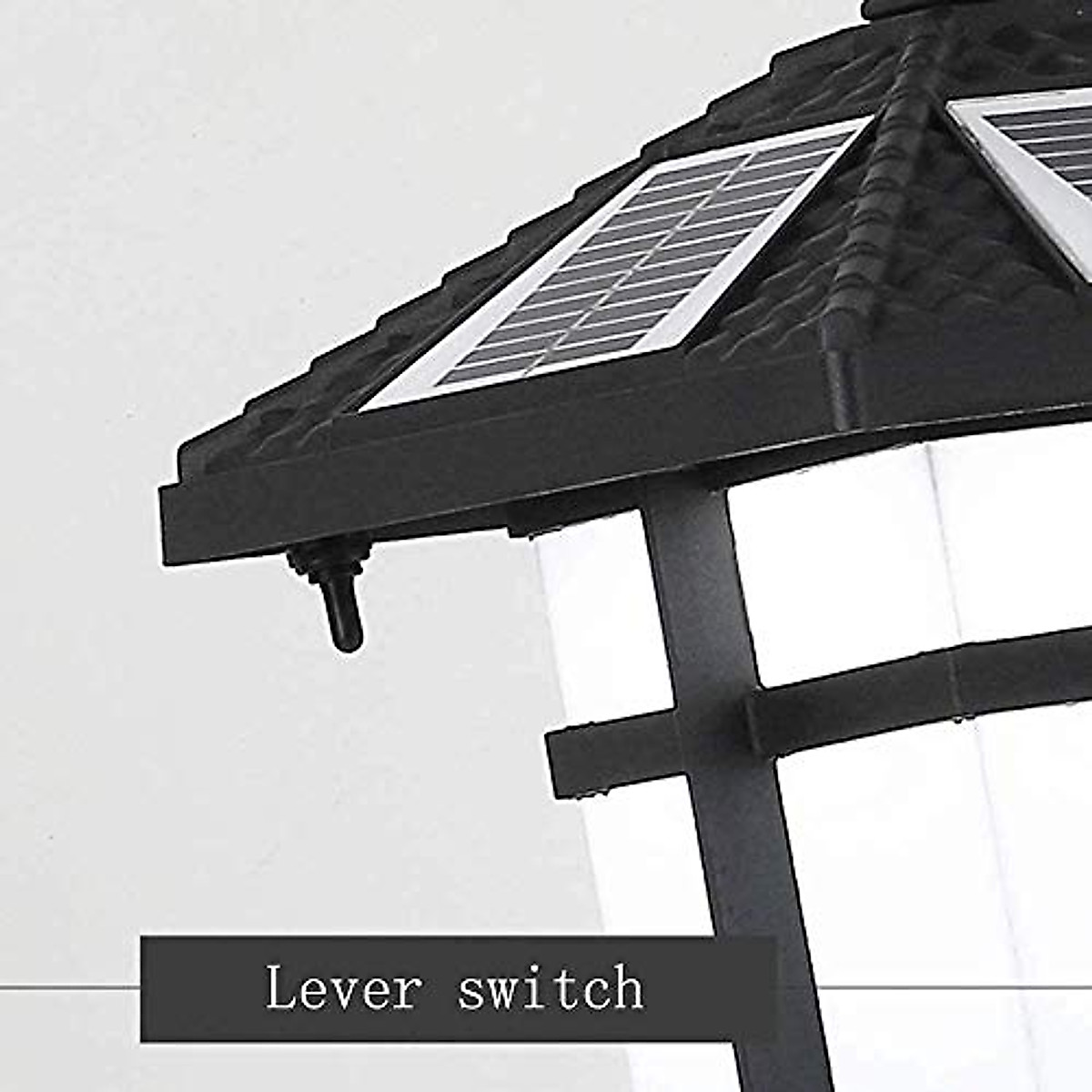 Mopoq Solar Led Outdoor Waterproof Lawn Light, Home Garden Light Outdoor Garden Villa Garden Fence Post Light, Die-cast Aluminum Anti-Rust Door Post Light 151840cm