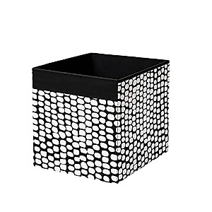 Cloth Storage Bins 13x15x13, Foldable Cubes Box Baskets Containers Organizer for Drawers, Home Closet, Shelf, Nursery, Cabinet, Large Set of 2 (Black & White)