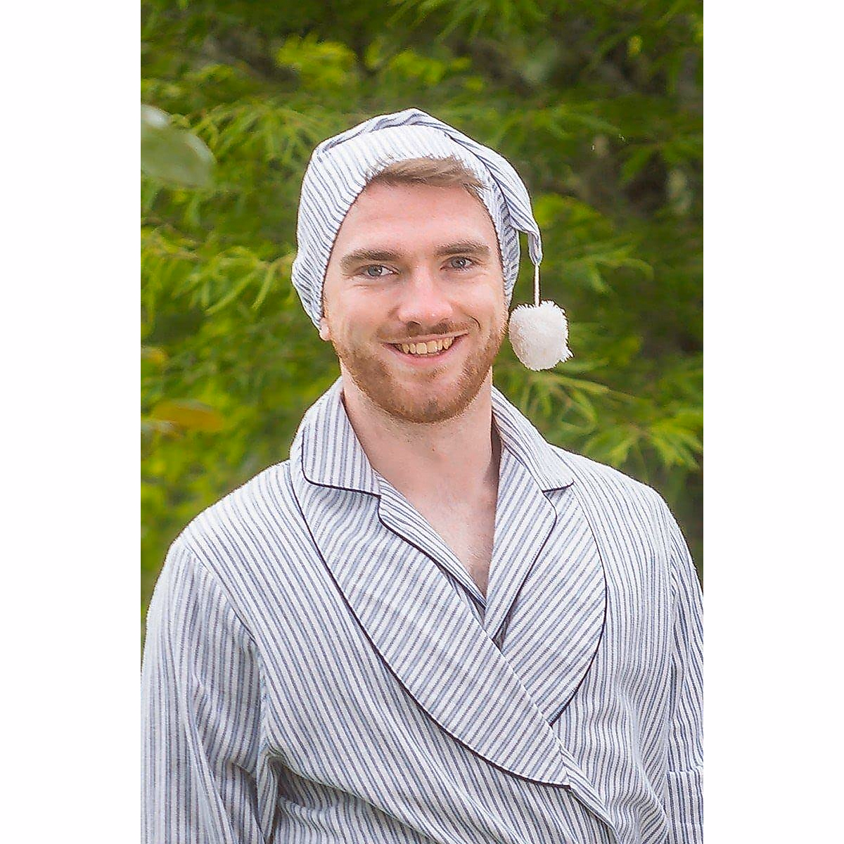 Lee Valley, Ireland - Men's Night Cap (LV2 Blue Ivory Stripe)