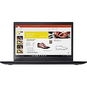 Lenovo Thinkpad T470s 14 inch FHD (1920x1080) IPS Backlit LED Laptop (Intel Dual-Core i5-6300U, 8GB DDR4 RAM, 256GB SSD, HD 520) Thunderbolt 3, HDMI, RJ-45, Type-C, Windows 10 Professional (Renewed)