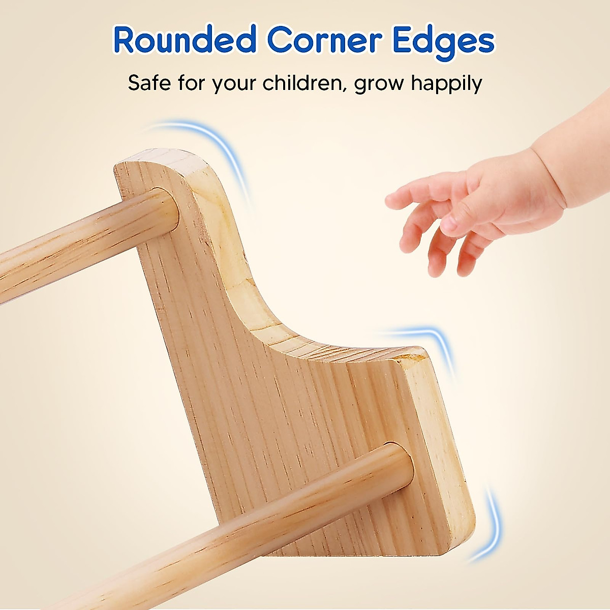 Kids Bookshelf, Nursery Book Shelves Set of 4, Wood Floating Book Shelf for Kids Rooms, Kids Book Rack Storage Bookshelf with Deep Sleeves for Kids Bedroom Toddler Room Decor Book and Toy Organizer