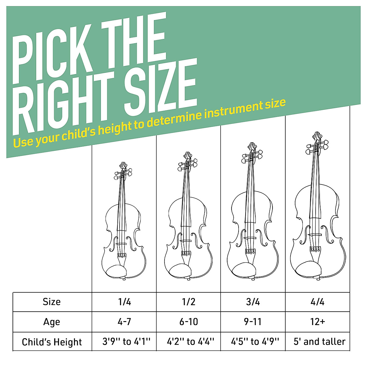 Mendini by Cecilio Violin 4/4 Full Set for Beginners - Fiddle MV 300 Satin Antique Finish