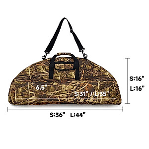 TaktZeit Tactical Compound Bow Case Soft Bow Case for Hunting 44" Length Bow Bag with Adjustable Shoulder Strap