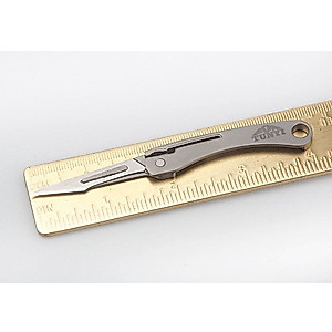 TUNYI Titanium Alloy Daily Mini Pocket Folding Utility Knife with 10 Replaceable Quick Change Blades, Ultra Compact and Lightweight