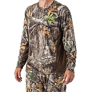 Realtree Max-7/Edge Camo Reversible Long Sleeve Performance Shirts for Hunting | Limited Edition