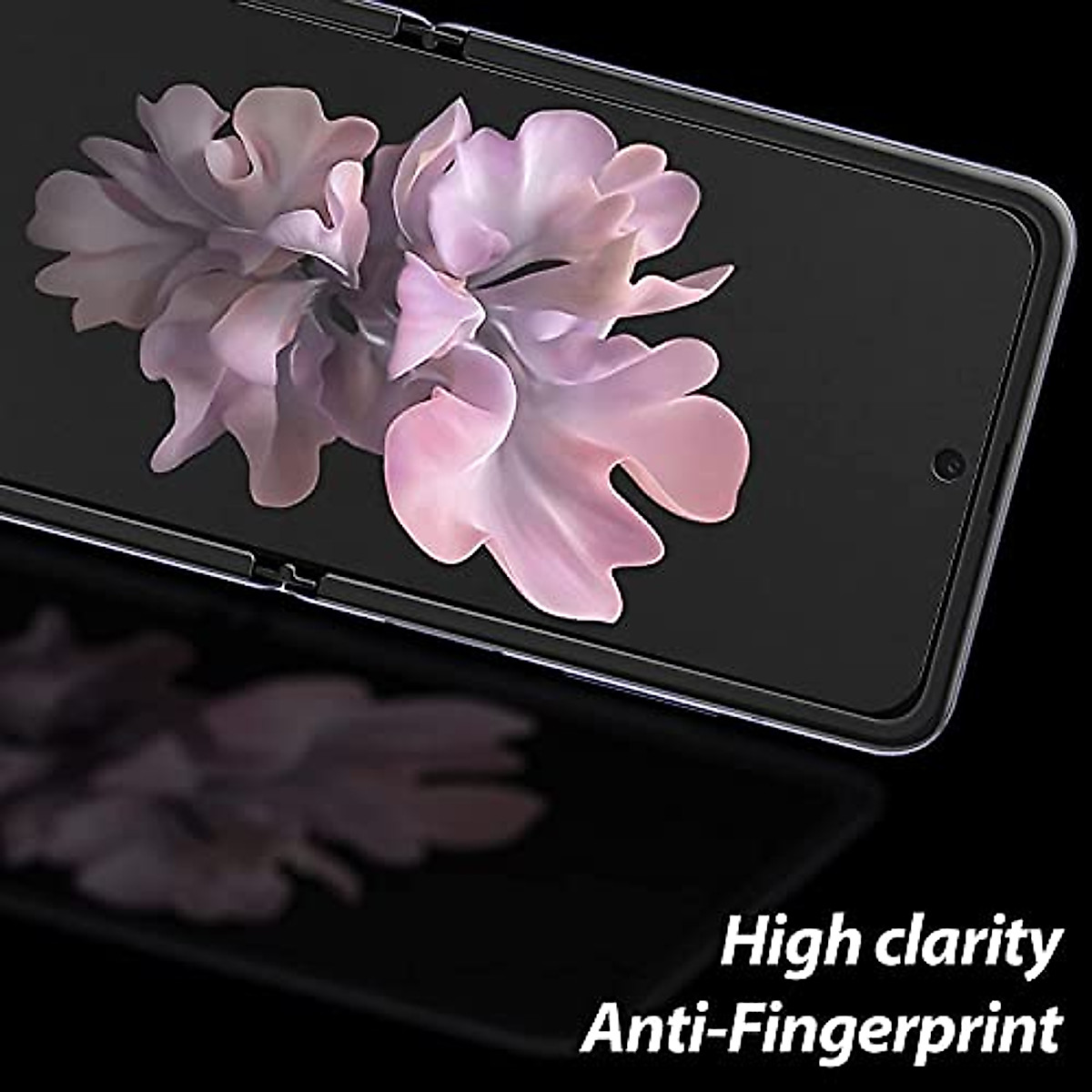 WHITESTONE DOME GLASS [1SET 4PCS] for Samsung Galaxy Z Flip 3 Premium Film Screen Protector Anti-Shock,HD Clear,Self Healing EPU Film for Galaxy Z Flip 3