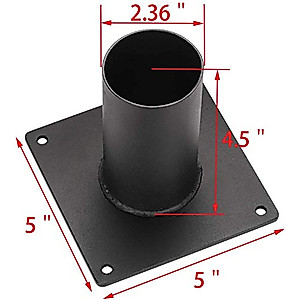 Straight Arm Wall Mount Bracket for Slip Fit Lights (2 3/8inch), Slip Fitter Tenon Adapter