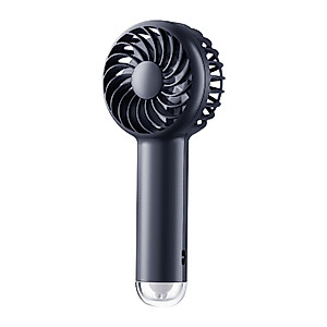 Gaiatop Neck Fan Rechargeable Mini Portable Fan Cute Camera Design, Lash Fan with 360°Rotate Mirror, 3 Speed USB Handheld Fan with LED Display, Personal Fan as Travel Essentials (Navy Blue)