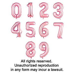 Tiffany Pink 1 Balloons,40 Inch Birthday Foil Balloon Party Decorations Supplies Helium Mylar Digital Balloons (Tiffany Pink Number 1)