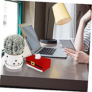 Ciieeo 2pcs Box Paper Cover Holder Holiday Toilet Paper Cover Christmas Paper Cover Drink Dispensers Red Paper Towel Holder Paper Towel Dispenser Paper Box for Christmas Storage Box Tray