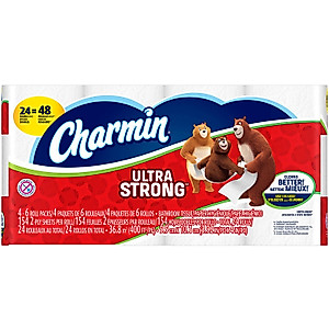 Charmin Ultra Strong Toilet Paper, Double Roll, 24 Count