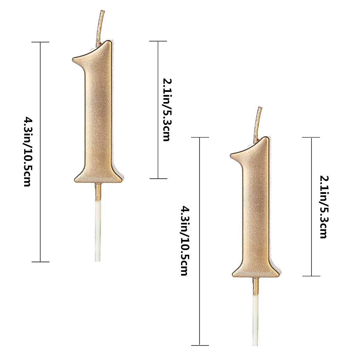 Champagne Gold 11th & 1st Number Birthday Candles for Cake Topper, Number 11 1 First Glitter Premium Candle Party Anniversary Celebration Decoration for Kids Women or Men