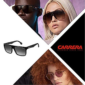 Carrera unisex adult Carrera 5039/S Sunglasses, Black/Dark Gray Gradient, 58mm 16mm US