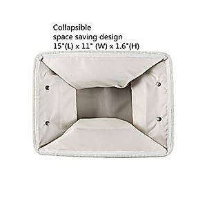 Storage Baskets for Shelves, Closet Storage Bins for Organization, Fabric Bins Cube W/Handles for Organizing Shelf Nursery Home Closet, Large - 3 Pack