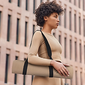 Higher Altitude Body Yoga Cork Mat - 72 x 24in Cork Exercise Mat with Rubber Padding and Carrying Loop - Flower Design