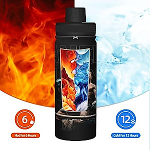 Eevikion Canelo of Alvarez Stainless Steel Insulated Tumbler Sports Water Bottle Hot and Cold Travel Cup 18oz