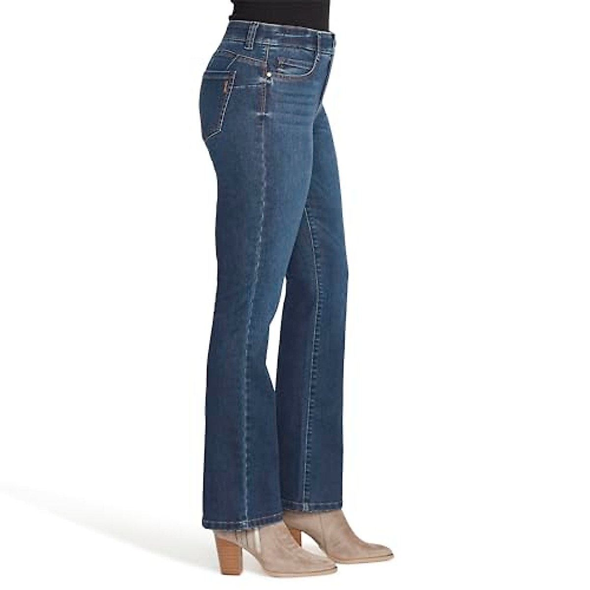 Vintage America Blues womens F'ab Body Sculpt Boot Cut Denim Jeans, Moon Lit, 2 US