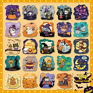 Shemira Halloween Party Favor for Kids, 24 Pack Jigsaw Puzzles in Halloween Theme Designs for Trick or Treating, Halloween Goodie Bag Filler, Halloween Miniatures Novelty Toy, School Classroom Reward