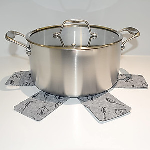 KitWinner Felt Pan Protectors, Pan Separators for Stacking All Clad to Prevent Scratching, Anti Slip Felt Pot Separators for Non-Stick Pans Cookware Accessories Set of 12