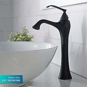 Kraus KCV-141 White Round Ceramic Bathroom Sink 15.7 Inch