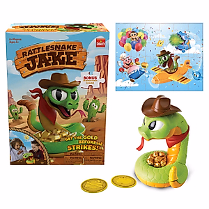 Rattlesnake Jake - Get The Gold Before He Strikes! Game - Includes A Fun Colorful 24pc Puzzle by Goliath