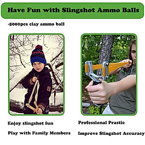 Timbocca Slingshot Ammo 3/8 Inch, 5500g Biodegradable Clay Sling Shot Ammo Ball 9mm - 10mm for Hunting and Target Practice