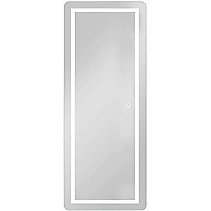 OBIOZZ Bedroom Floor Standing Mirror LED Mirror Full Length Dressing Mirror 65"x22" Large Rectangle Floor Mirror Wall Mirror with Smart Touch Button