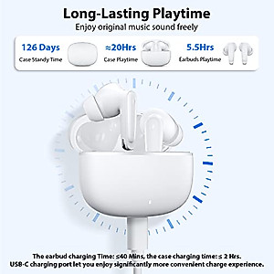 COOYA Wireless Earbuds Bluetooth 5.2 Headphones for iPhone 14 13 Pro Max 12 11 Noise Canceling Bass Stereo Wireless Gaming Headsets with Mic in-Ear Earphones for Samsung S23 S22 Ultra S21 S20 A53 A14