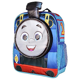 AI ACCESSORY INNOVATIONS Thomas The Train and Friends 14" Kids School Travel Backpack Bag For Toys w/ 3D Character Front Pocket