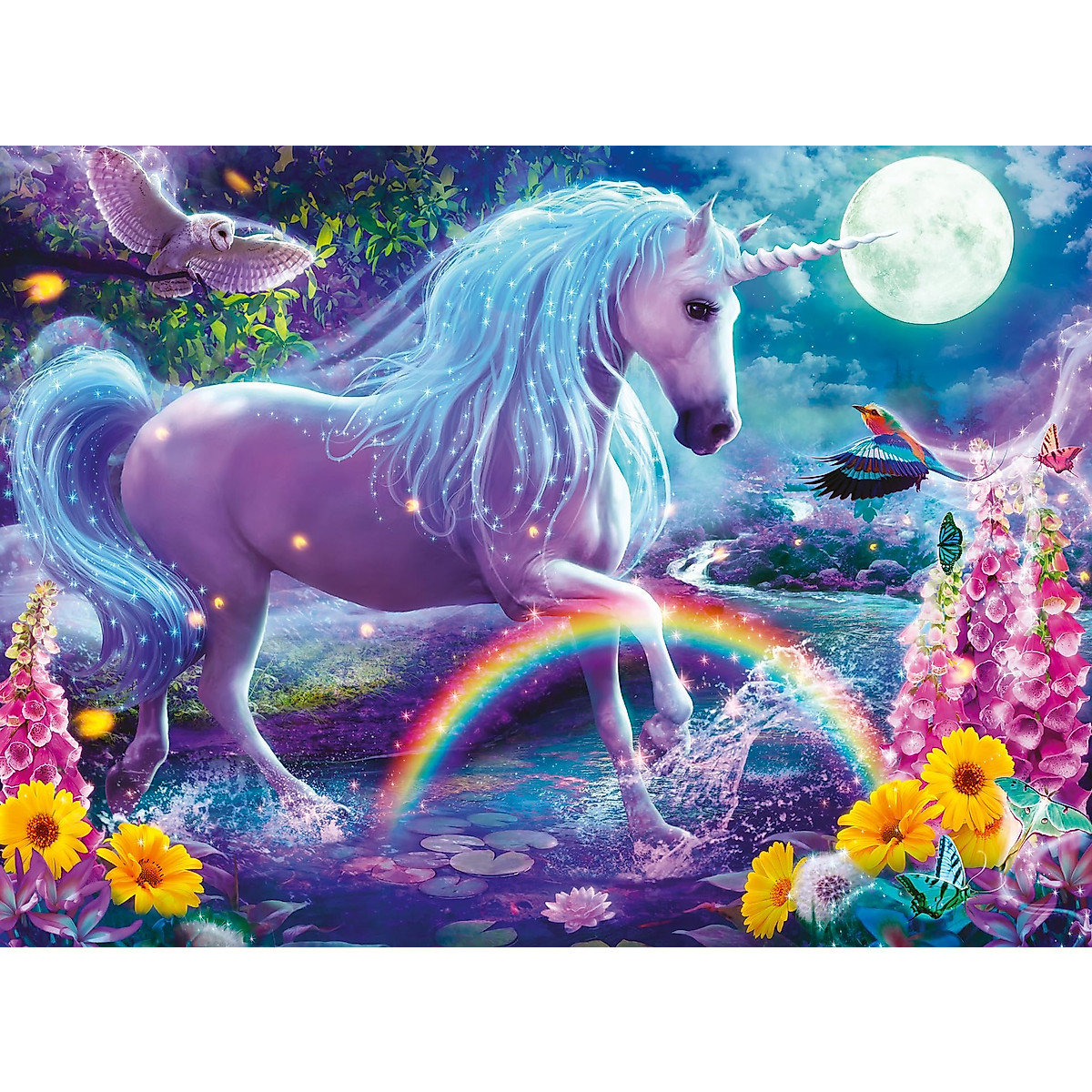 Ravensburger Glitter Unicorn - 100 Piece Jigsaw Puzzle for Kids | Unique & Interlocking Pieces | Sturdy & Glare-Free | Promotes Problem-Solving Skills | Measures 19 x 14 inches