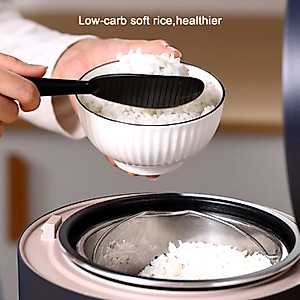 mokero Low Carb Reducing Rice Cooker 2 Cups Uncooked Small Induction Rice Cooker Maker Rice and Grain Multi-Cooker with Stainless Steel Inner Pot 24 Hours Auto Keep Warm