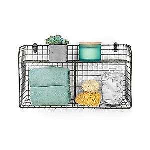 Spectrum Diversified Vintage Double Bin with Shelf Wall Mount Storage Industrial Gray