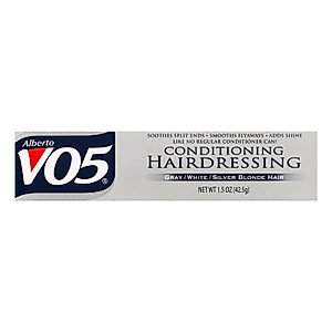 VO5 Alberto Conditioning Hairdressing for Grey White Silver Blonde Hair - Hair Conditioner Styling Product - Smooths Frizz - Brightens Color - 1.5 oz