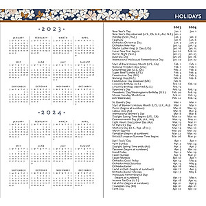 2023-24 Falling Blossoms 2-Year Pocket Planner (24-Month Calendar)