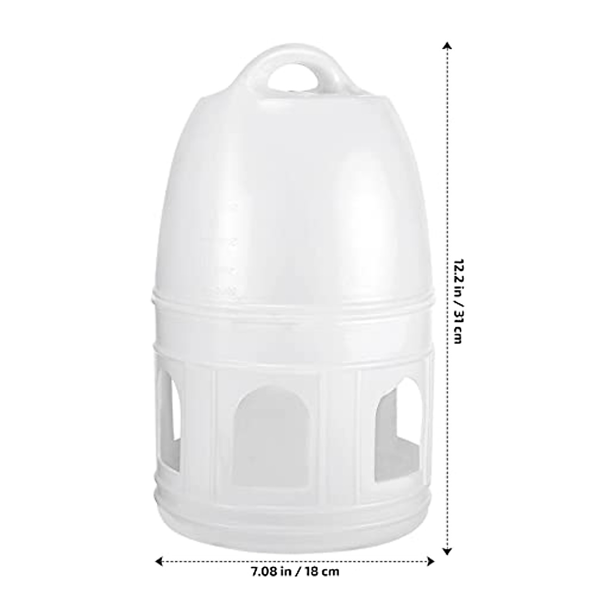 POPETPOP Automatic Bird Feeder Waterer- Plastic Hanging Pigeon Water Dispenser, Bird Cage Accessories for Parrot Parakeet Canary, 5L