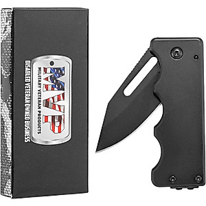Military Gift Shop Versatile Money Clip Pocket Knife- 2.75 Inch Blade Knife with Clip for Money-The Perfect EDC | Disabled USMC Vet Owned SMALL Business