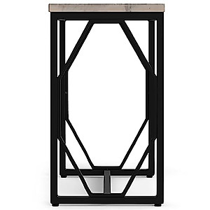 SIMPLIHOME Selma Contemporary 20 Inch Wide Metal and Wood Accent Side Table in White Wash, for The Living Room and Bedroom