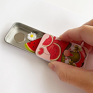 ZDDPDJ Lovely Gnome Magnetic Needle Case Sewing Storage Container and Fruit Needle Minder for Embroidery Cross Stitch Needlework Craft Accessories (Watermelon)