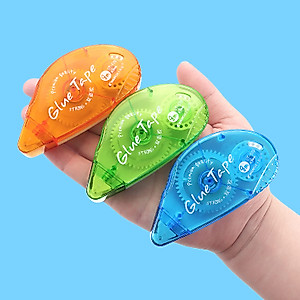 Tamaki 3 Pack Double Sided Tape Roller, Adhesive Scrapbooking Glue Tape, Adhesive Tape Dispenser Runner for Crafts and Arts Projects, Photo Tape for Scrapbooking