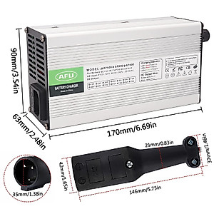 AFU 48V 10A Golf Cart Battery Charger for Club Car Golf Cart with Round 3 Pin Connector