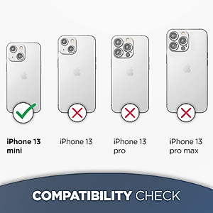 Encased Thin Armor Designed for iPhone 13 Mini Belt Clip Case, Slim Fit Phone Case with Holster (iPhone 13 Mini)