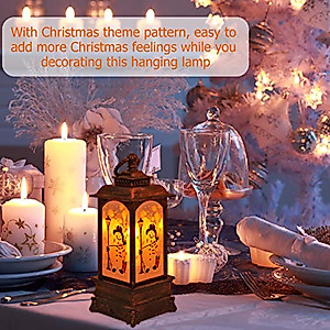 Veemoon Christmas Lanterns Light Lighted Christmas, Fall Snow Globe Lantern, Thanksgiving Candle Light Lamp Snow Globe for Fall Harvest Day Home Fall Decor Gift Xmas Wind Light