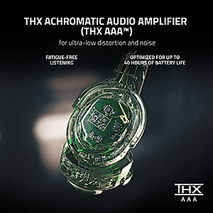 Razer Barracuda Wireless Gaming & Mobile Headset (PC, Playstation, Switch, Android, iOS) 2.4GHz Wireless Bluetooth Integrated Noise-Cancelling Mic Black (Renewed)