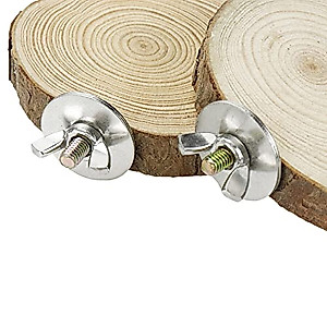 Meprotal 2Pack Bird Perch Stand for Cage, Natural Wooden Parrot Platform, Wood Bird Perch Bird Toy for Canary Parakeet Cockatiel Parrot Budgie Sparrow (3.3inch)