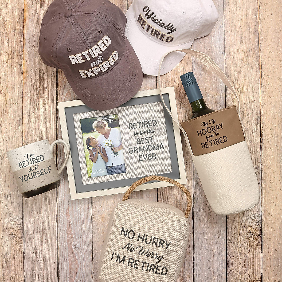 Pavilion Gift Company Large 15 Oz Stoneware Coffee Cup Mug I'm Retired Do It Yourself, 15oz, Grey