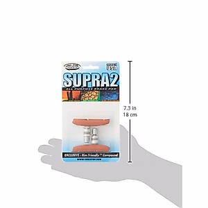 Kool-Stop Supra 2, Linear Pull Pads, Threaded Posts, Salmon, Pair